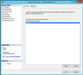 How do I configure permissions for AMT BI Reporting users?