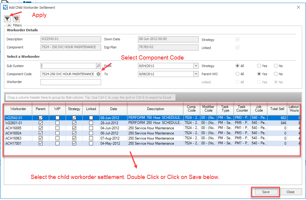 What are the rules for merging work order settlements in AMT?