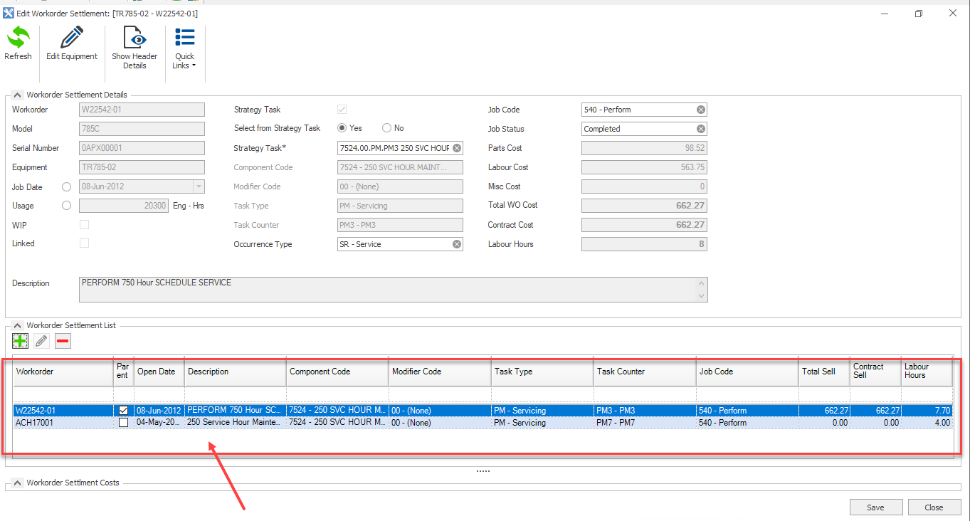 What are the rules for merging work order settlements in AMT?