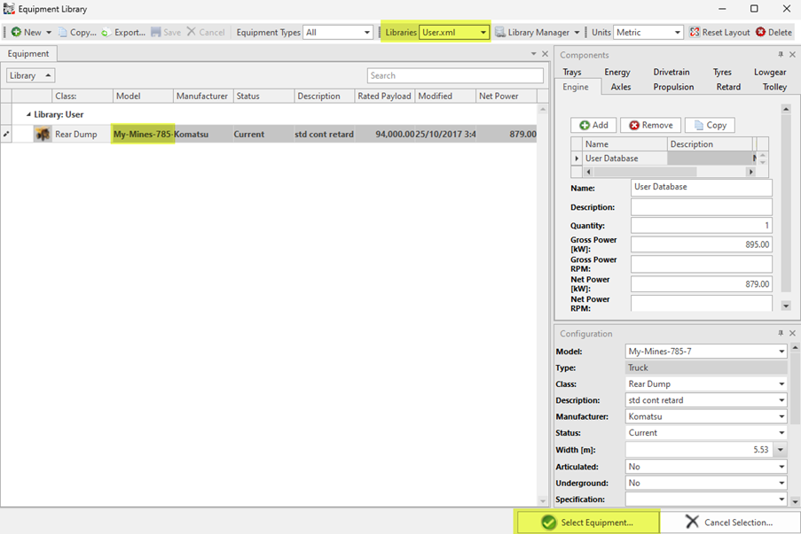 How can I use equipment from someone else’s Equipment Library?