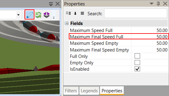 In HAULNET, how do I create a legend that highlights different speeds ...