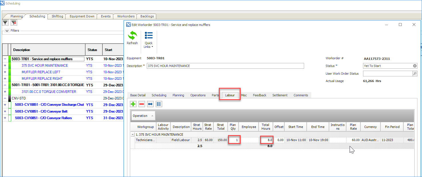 What is the expected behaviour of different Work Order Completion ...