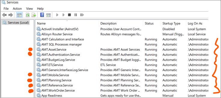 How do I reset my AMT Mobile service account password?