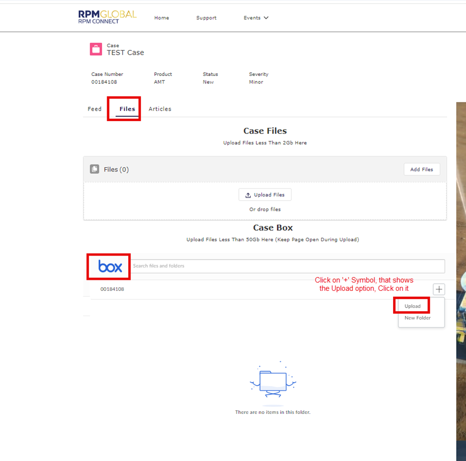 How do I upload a very large file to my support case?