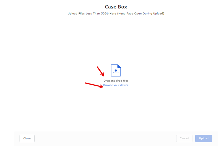 How do I upload a very large file to my support case?