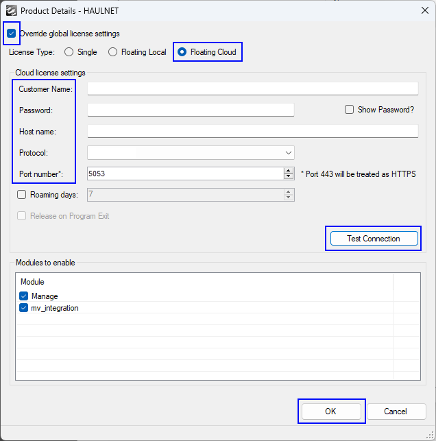 How do I connect to the RPM Cloud Licensing server?